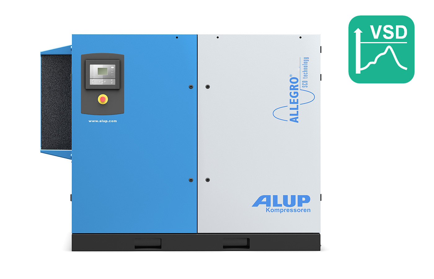 ALUP ALLEGRO 76 Oil Injected Screw Compressor with Variable Speed Drive